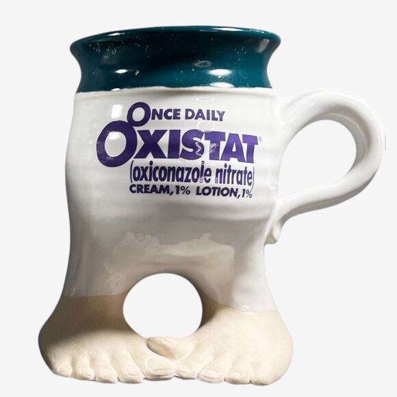 Unbranded | Kitchen | Oxistat Coffee Mug Cup Feet Fungus Pharmaceutical ...